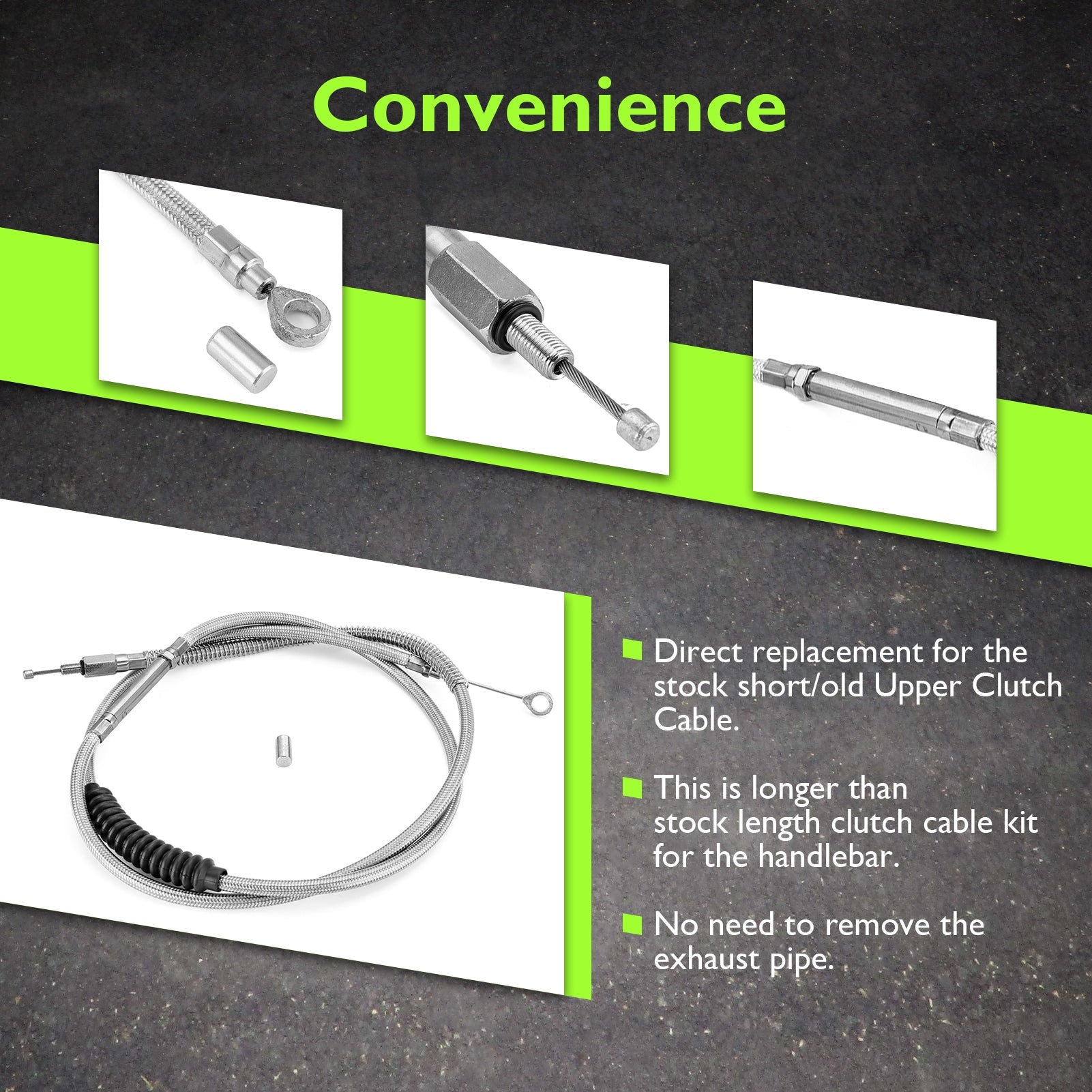 1993-2005 Harley Dyna Wide Glide FXDWG Non-ABS Extended Handlebar Thro ...