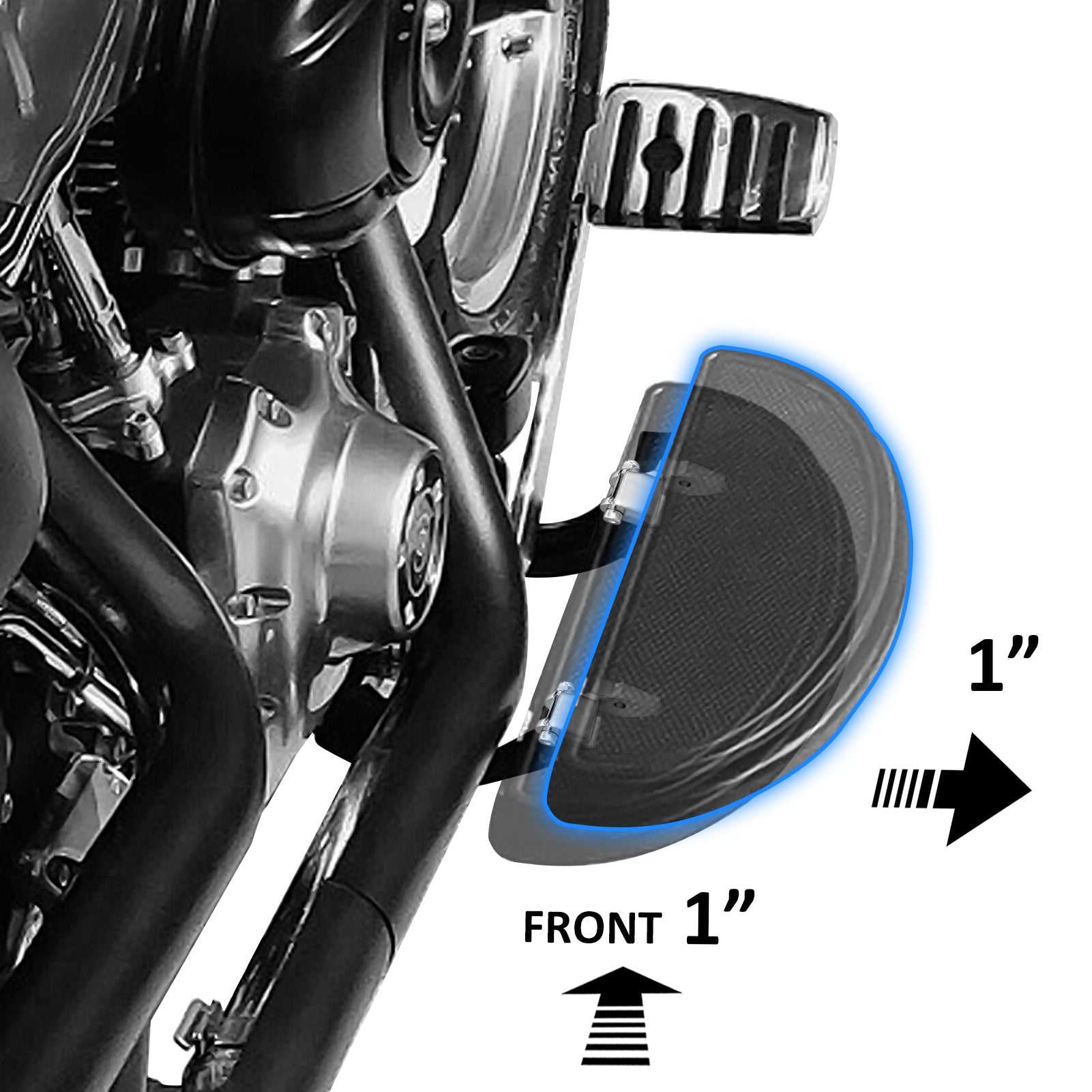 2000-2017 Harley Softail FL Models Driver Floorboard Out & Forward 1 ...